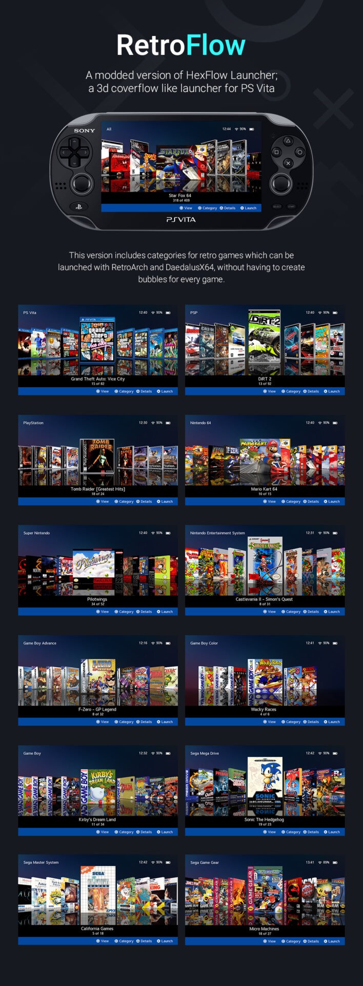 【VITA】ガチのエミュ機にできる『RetroFlow-Launcher』を紹介 | yoshives